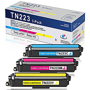 VIT 3 Pack (1C+1M+1Y) Toner Compatible TN223 TN-223 TN223C TN223M TN223Y Toner Cartridge Replacement for Brother MFC 3770CDW L3750CDW L3730CDW HL 3230CDW 3270CDW 3290CDW DCP L3510CDW L3550CDW Printer
