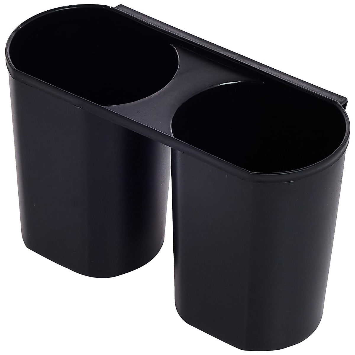 Sweet Home Collection Dish Drainer Drain Board and Utensil Holder Simple Easy to Use, 17" x 12" x 5", Black