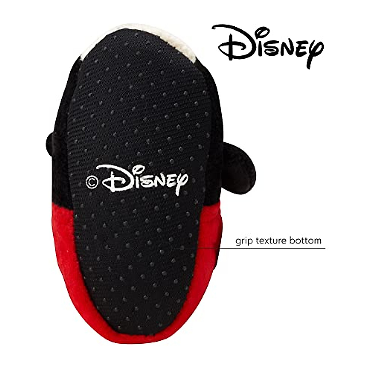 Disney Baby Boys' Mickey Mouse Booties - Soft Fleece Slipper Socks (Newborn/Infant), Size 12-18 Months, Mickey