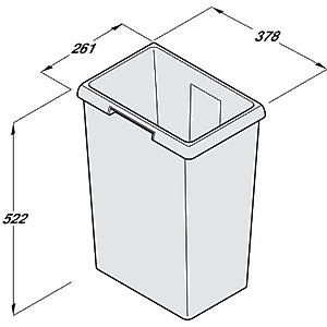 Replacement Bin, Euro Cargo, Hailo, Capacity 35 l