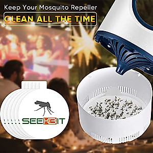 28PCS Mosquito Trap Refill Glue Boards for Indoor Insect Traps with 4.3" or Bigger Bottom Tray, 4.3" Mosquito Lamp Refillable Glue Pads Fits Most Models Indoor Mosquito Traps Bug Catcher