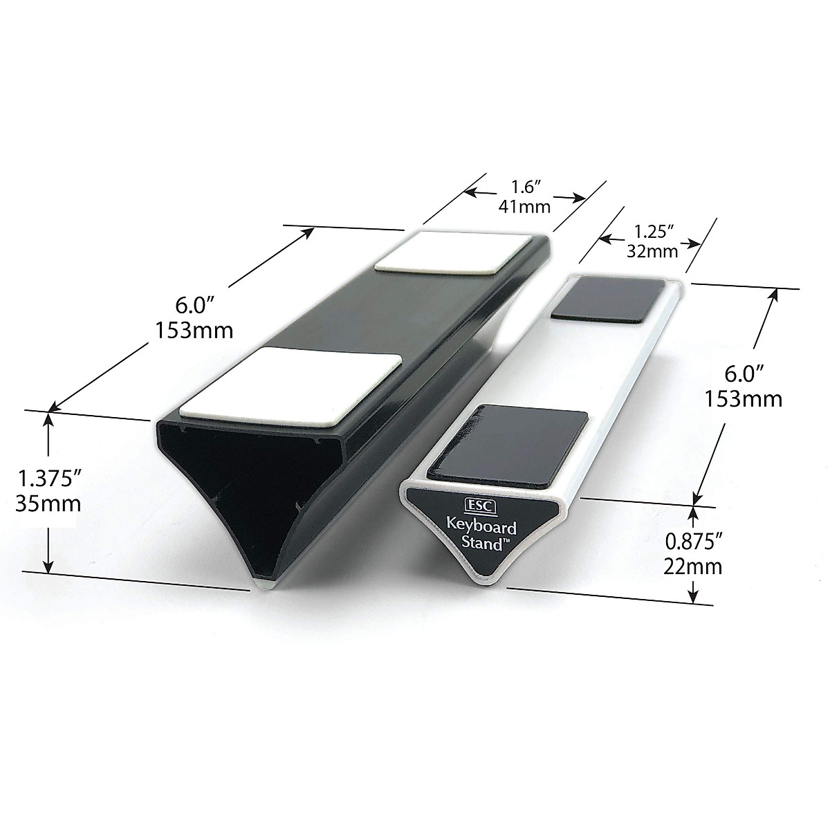 GPG2 ESC Computer Keyboard and Laptop Stand, Ergonomic Angles and Tilt, Two Sizes of Stands Included, Compatible with Flat-Back Keyboard Only