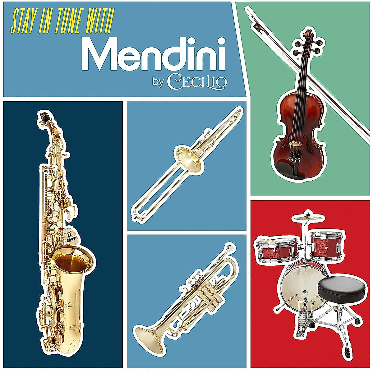 Mendini By Cecilio B Flat Bb Trumpets for Beginner or Advanced Student - Gold (Renewed)