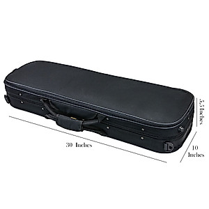 SKY 4/4 Full Size Professional Oblong Shape Lightweight Violin Hard Case with Hygrometer