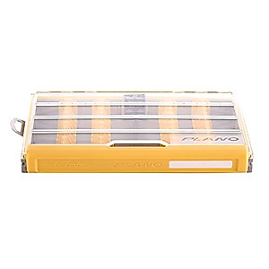 Plano Edge 3600 Jig & Bladed Jig Utility Box, Gray and Yellow, Holds Up to 70 Individual Jig Baits, Rust-Resistant and Waterproof Bait Storage Organizer