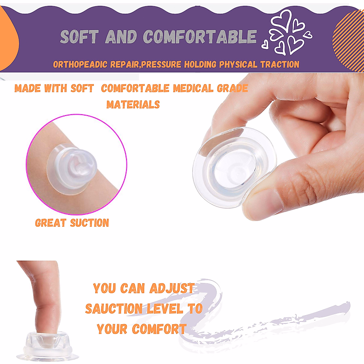 Breastfeeding Nipple Shield Enhancer Pair - Nip Puller Enhancer for Flat Shy and inverated Nipple Corrector Latch Assist I Inverted Flat Shy Nipples I Nursing Mother - Corrector Guard Protector