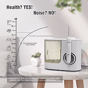 Zao's Selection New Countertop Water Flosser for Family Use, 30-130 PSI Stepless Pressure Regulation,1000ml, 8 Tips, Isolated Tip Storage, Oral Irrigator, Water Picks for Teeth Cleaning