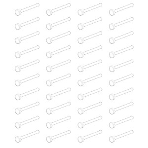 Yaalozei 22G Clear Plastic Nose Ring Stud Piercing Retainer Silicone Bioflex Flexible Rubber Nose Stud Straight Nose Bone Pin Nose Ring Stud Piercing Jewelry Retainer Surgery Women Men Sport Work 2mm