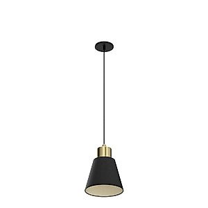 Yollzey Black Pendant Light Kitchen Island Mini Pendant Lighting with 59in Cord Industrial Modern Hanging Ceiling Light for Kitchen Dining Room,Foyer,Hallway,Bar,Sink(1 Pack)