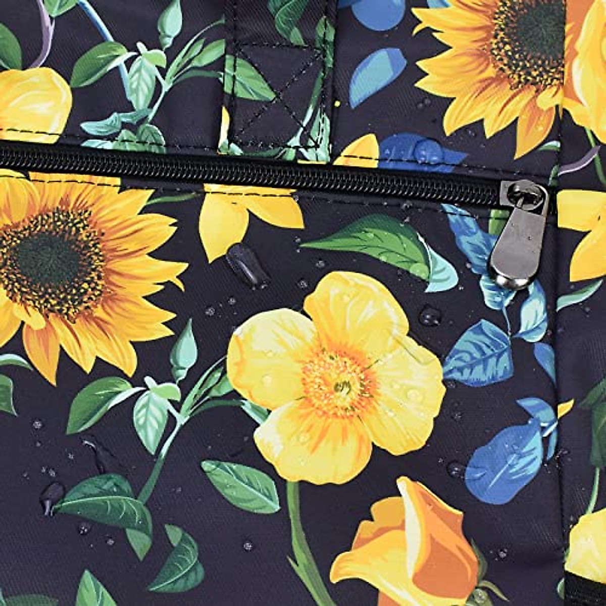 CLOUDMUSIC Shoulder Tote Bag For Women Fashion Multi-functional Bag Daily Shopping Travelling Sports Fitting Hiking(Sunflowers and Yellow Roses)