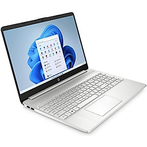 HP 15-ef2040tg 15.6 Inch Full HD Anti-glare IPS Laptop AMD Ryzen 5 8GB DDR4 RAM 512GB SSD Radeon Graphics Webcam Backlit Keyboard for Desk Work, Windows 11 Home in S Mode, Natural Silver (Renewed)