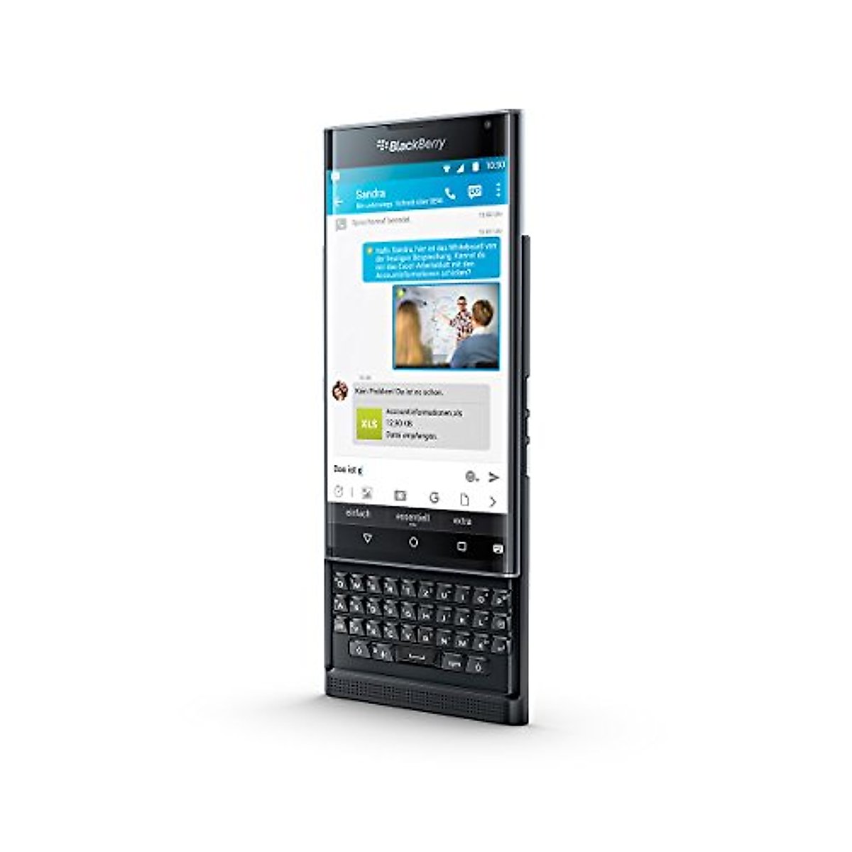 Blackberry PRIV Factory Unlocked GSM Android OS Security Phone with Slide-out Physical Keyboard and 18MP Camera - International Version (Black)