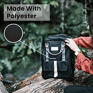 Nordace Eclat Smart Travel Backpack for Men & Women with USB Charging Port, Water Resistant - Light & Durable Laptop Bookbag for Everyday, Hiking, College, Work, School - 15.6 Inch (Black)