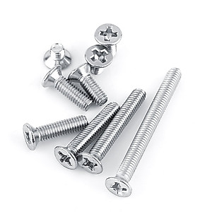 100Pcs/Bag M3 Machine Screws,9Types M3 Flat Head Stainless Steel SS304 Machine Countersunk Screw Bolt Fastener(M3x8)