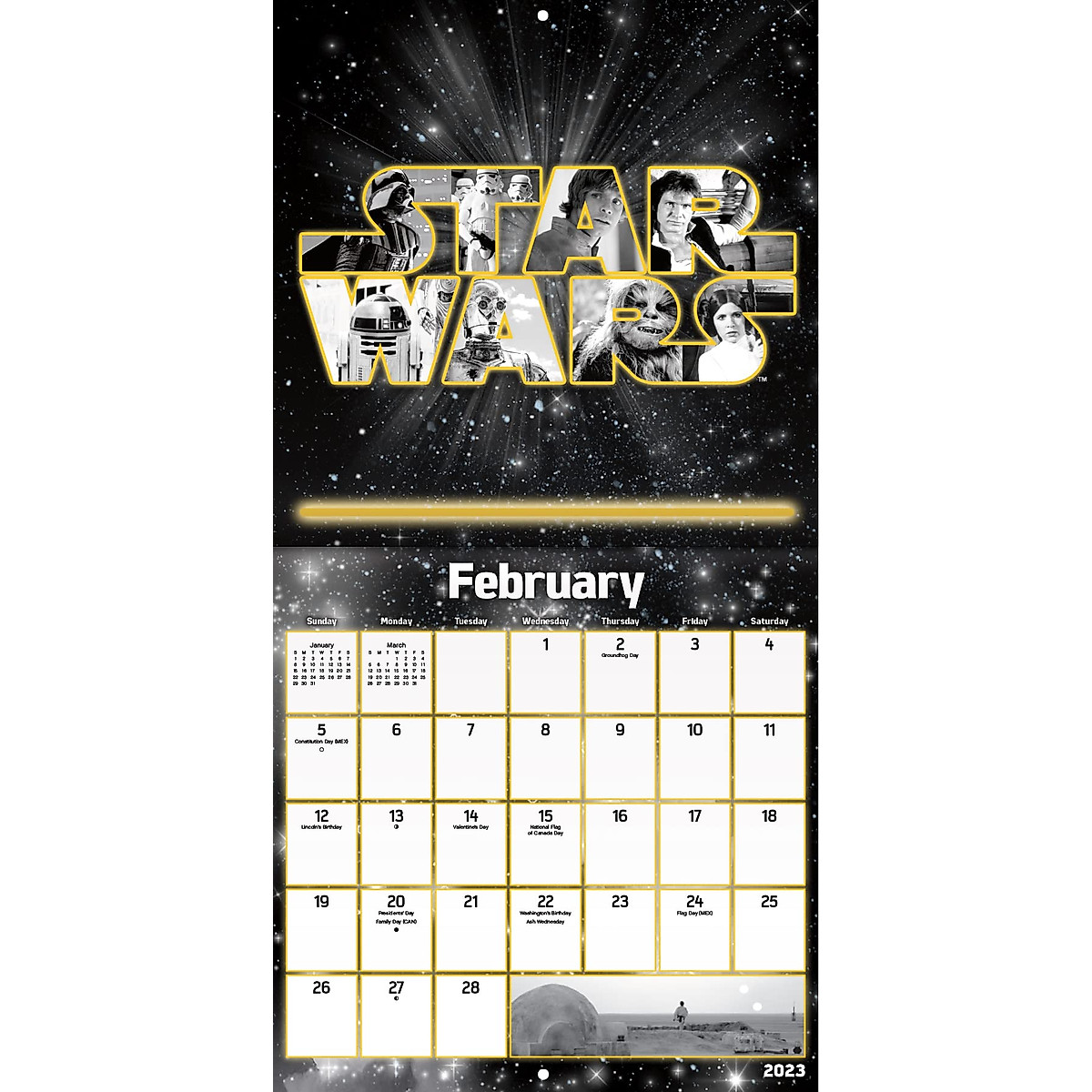 2023 Star Wars: Saga Mini Wall Calendar