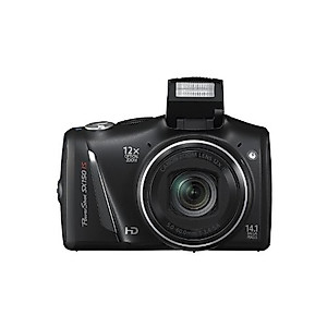 Canon PowerShot SX150 IS 14.1 MP Digital Camera with 12x Wide-Angle Optical Image Stabilized Zoom with 3.0-Inch LCD (Black) (OLD MODEL)