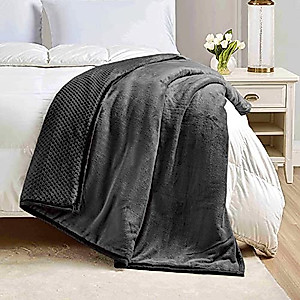 Mocaletto Luxury 3 Layers Fleece Throw Blanket,650 GSM Thick Decorative Warm Blanket Twin Size 50" x 60", Soft Velvet Winter Blanket for Sofa Couch Bed,Washable & Breathable,Black