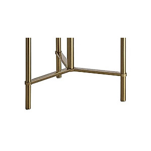 JONATHAN Y JYL3059A Charles 59" Metal/Glass LED Side Table and Floor Lamp Contemporary,Transitional for Bedrooms, Living Room, Office, Reading, Brass