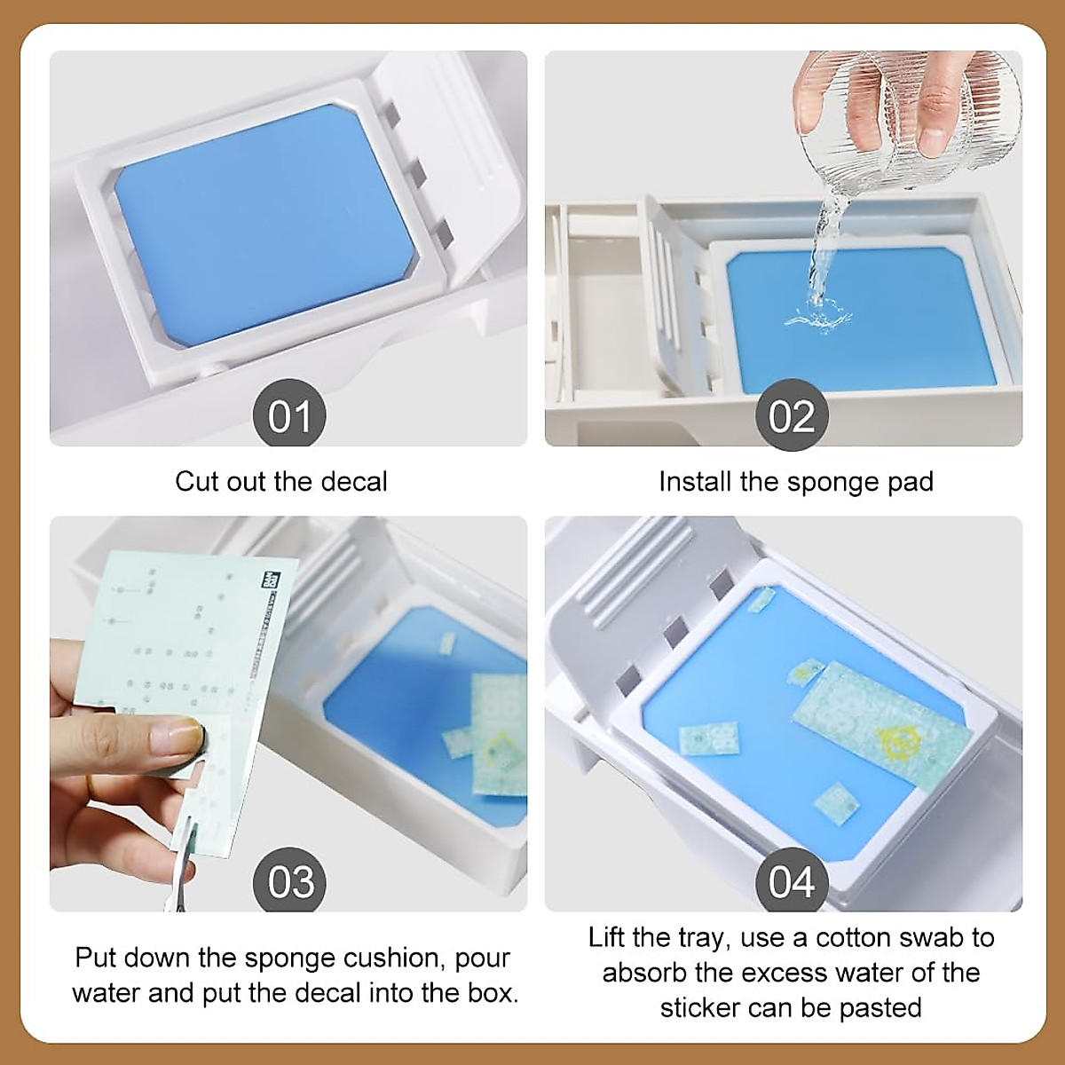 Model Decal Tool, Decal Box With Curved Scissors, Tweezers, Sponge Pad, Gundam Model Crafts, Airplanes, Tanks, Hobbyist Tools PMKJ008