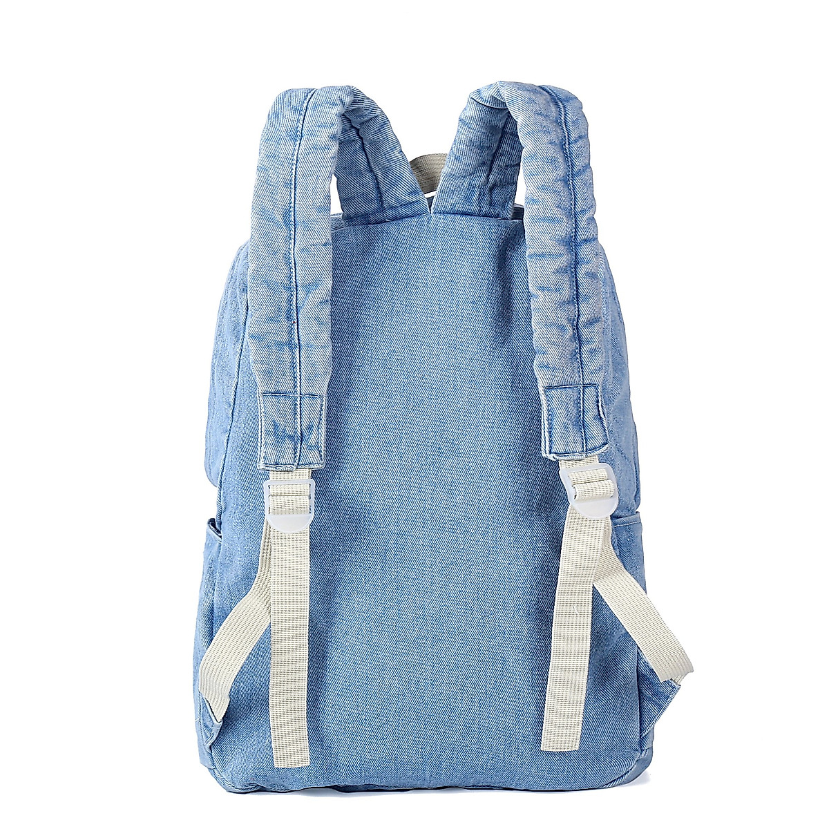 zijie Denim Backpack for girls, women Classic Retro Bookbags children teen School Bag Jeans Backpack for college