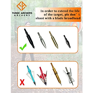 Three Archers Archery Straw Target 3 Layers Traditional Archery Target for Outdoor Shooting Practice