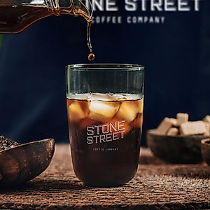 Stone Street Cold Brew Flavored Coffee, Natural Vanilla Hazelnut Flavor, Low Acid, 100% Colombian, Gourmet Coffee, Coarse Ground, Dark Roast, 1 LB