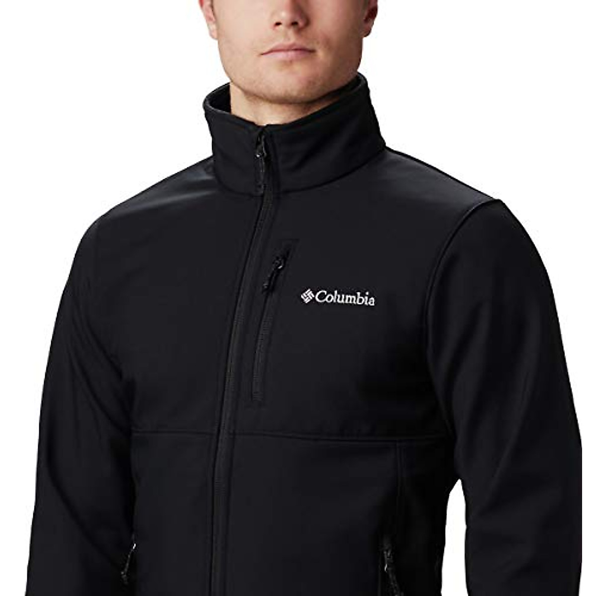 Columbia Men's Ascender Softshell Jacket, Black, Large Tall