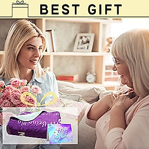Hexagram Gifts for Mom from Daughter Son on Mothers Day, Throw Blanket, Mom Gifts, Mom Gifts from Daughters, Gift for Mom, Birthday Gifts for Mom, Presents for Mom Blanket 60"×50"(Purple)