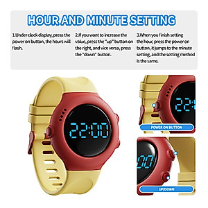 Potty Training Timer Watch for Boys and Girls,Kids Training Toilet Timer Watch,Waterproof,Rechargeable,Music Tones,Automatic Timers Plays Music,Alarm,Baby and Toddler Potty Train Toilet Time Aid