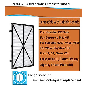 4 Packs 9991432-R4 Filter Ultra Fine Cartridge Filter Panels (Not for Nautilus CC) Ultra Fine Filters Compatible Nautilus CC Plus & Dolphin M200 M400