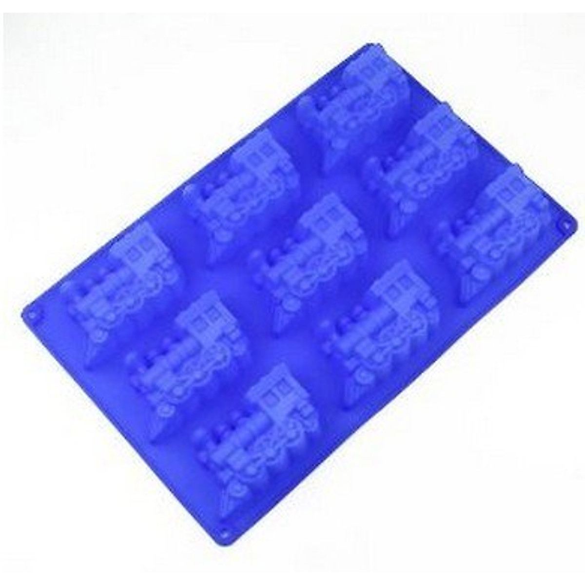 Allforhome 9 Trains Silicone Cake Baking Molds Cupcake Pans Handmade Soap Molds Biscuit Chocolate Mold Ice Cube Tray Soap DIY Moulds