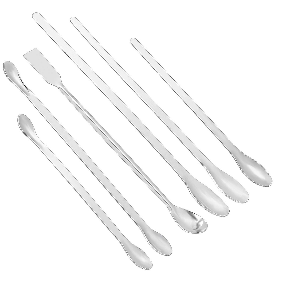 16 Pieces Stainless Steel Lab Spatula Micro Scoop Tweezers Set Laboratory Sampling Spoon Mixing Spatula for Powders