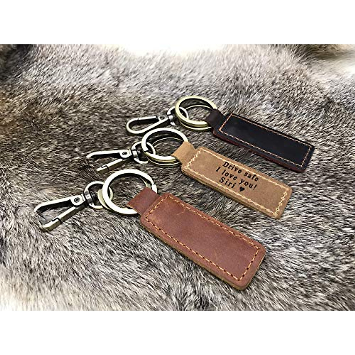 PERSONALIZED Leather KEYCHAIN, Coordinates Key Chain, 3rd Anniversary, Gift for Birthday, Keyfob, Best Gift