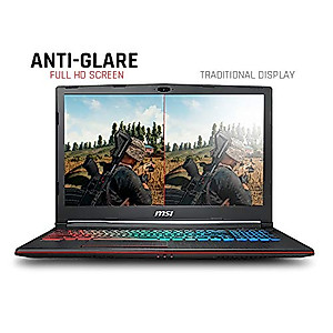 MSI GP63 Leopard-077 15.6" Performance Gaming Laptop i7-8750H (6 cores), NVIDIA GeForce GTX 1060 6G, 256GB NVMe SSD + 1TB HDD, 16GB RAM, Win 10, VR Ready, RGB KB