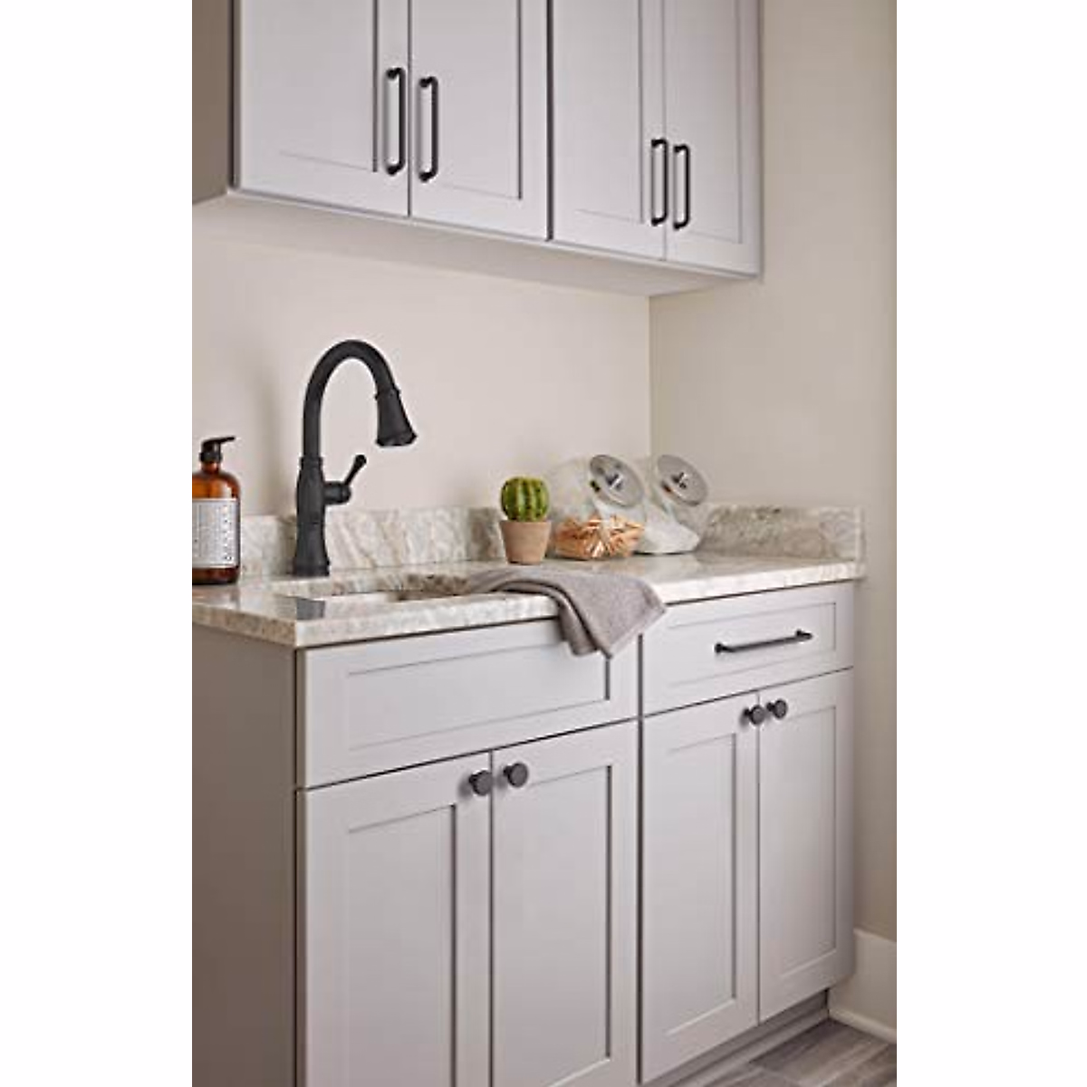 Amerock | Cabinet Knob | Matte Black | 1-1/4 inch (32 mm) Diameter | Factor | 1 Pack | Drawer Knob | Cabinet Hardware