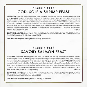 Purina Fancy Feast Seafood Classic Pate Collection Grain Free Wet Cat Food Variety Pack - (30) 3 oz. Cans