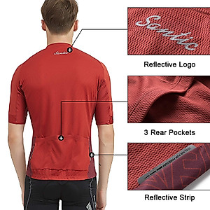 Santic Cycling Jerseys for Men Short Sleeve Cycling Tops Mens Biking Jersey Cycling Shirts Breathable Yorkson