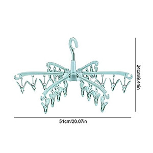 N/A 24 Clip Socks Indoor Folding Sock Rack Clothes Laundry Foldable Hanger ( Color : D , Size : 51*51*24cm )