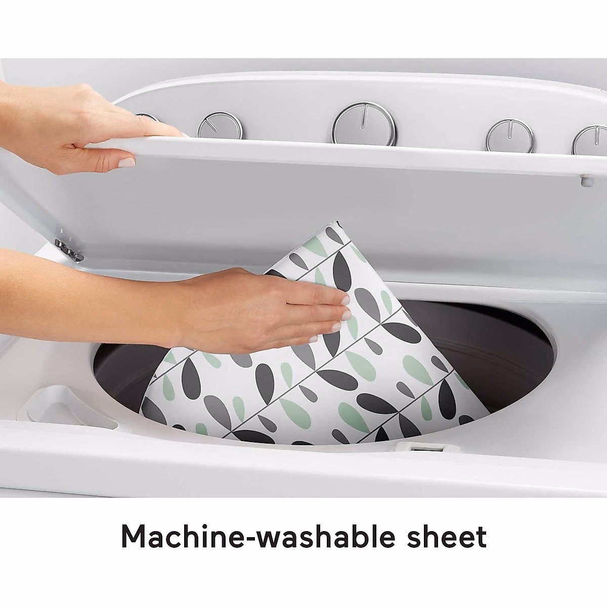 Fisher-Price Baby Crib Soothing View Bassinet Portable Cradle with Mesh Sides and Slim Fold for Travel, Climbing Leaves