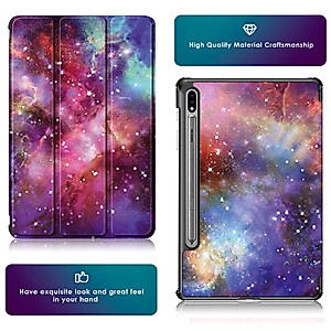 DETUOSI Slim Case for Samsung Galaxy Tab S8 Plus 5G 12.4" 2022 (SM-X800) / S7 FE 5G 2021 (SM-T738) / S7 Plus 2020 (SM-T970),【Auto Sleep/Wake】 Lightweight Tri-Fold Leather Cover Magnetic Stand Closure