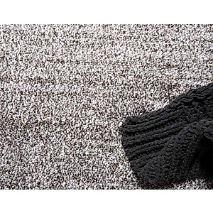 Unique Loom Del Mar Collection Area Rug - Abigail (5' 3" x 8' Rectangle, Light Gray/ Black)