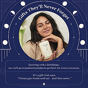 Birthdate Candles, March 9 - Pisces Zodiac Scented Candles Birthday Gift - Jasmine, Cedarwood & Thyme Scent - All-Natural Soy & Coconut Wax, 60-80 Hour Burn Time - Made in USA