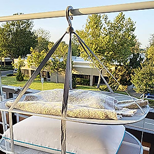 JY LIVING Large Folding Laundry Drying Rack, Clothes Drying Rack, Portable Sweater Drying Rack, Mesh Hanging air Dryer, Lay fold Flat Dry Hanger for Indoor Outdoor, Delicates, Towel, Socks,Swimsuit