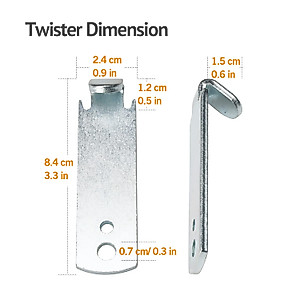 Seiria Fence Wire Twister for T Post Clips, Time Saver Barb Wire Fence Tools Easy to Use Strong Enough to Twist Any Fencing Wire (2 Pack)