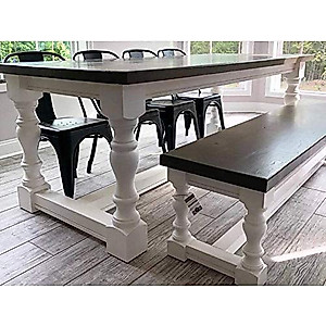 CAROLINA LEG CO. Maple Monastery Bench Legs - Replacement Coffee Table Legs - Unfinished - Set of 4 - Made in NC - Dimensions: 3.5" x 16"