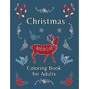 Christmas Coloring Book for Adults: Stocking Stuffers for Teens and Adults: Christmas Gifts for Women & Men: 50 Beautiful Christmas Designs