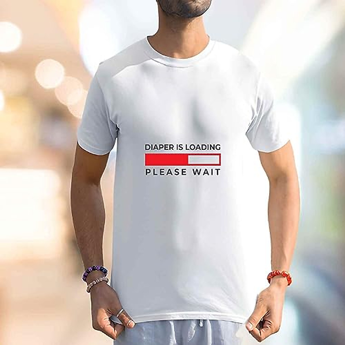 Funny Diaper Loading Quote Funny - Gift For Parents And Baby Shower Celebrations - Men And Women - Novelty, Light-weight, Soft, Custom Fit T-shirts - Black. White Gray Multicolor T Shirt