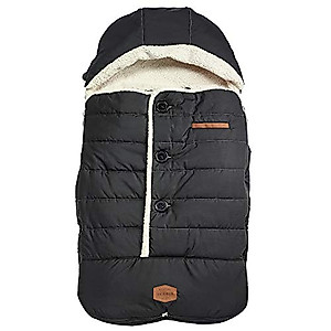 JJ Cole Bundle Me Winter Toddler Car Seat Cover and Bunting Bag - Urban - Weather Resistant Baby Carrier Cover - Winter Baby Essentials - Black