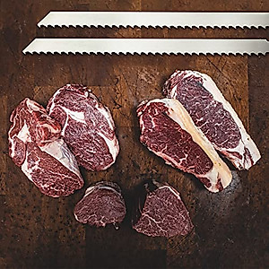 ZUZZEE 2 pcs 300mm Stainless Steel Reciprocating Saw Blades Cutting Tools, Unpainted Blades for Food Cutting Ice, Frozen Meat, Bone, Beef (12 Inch)