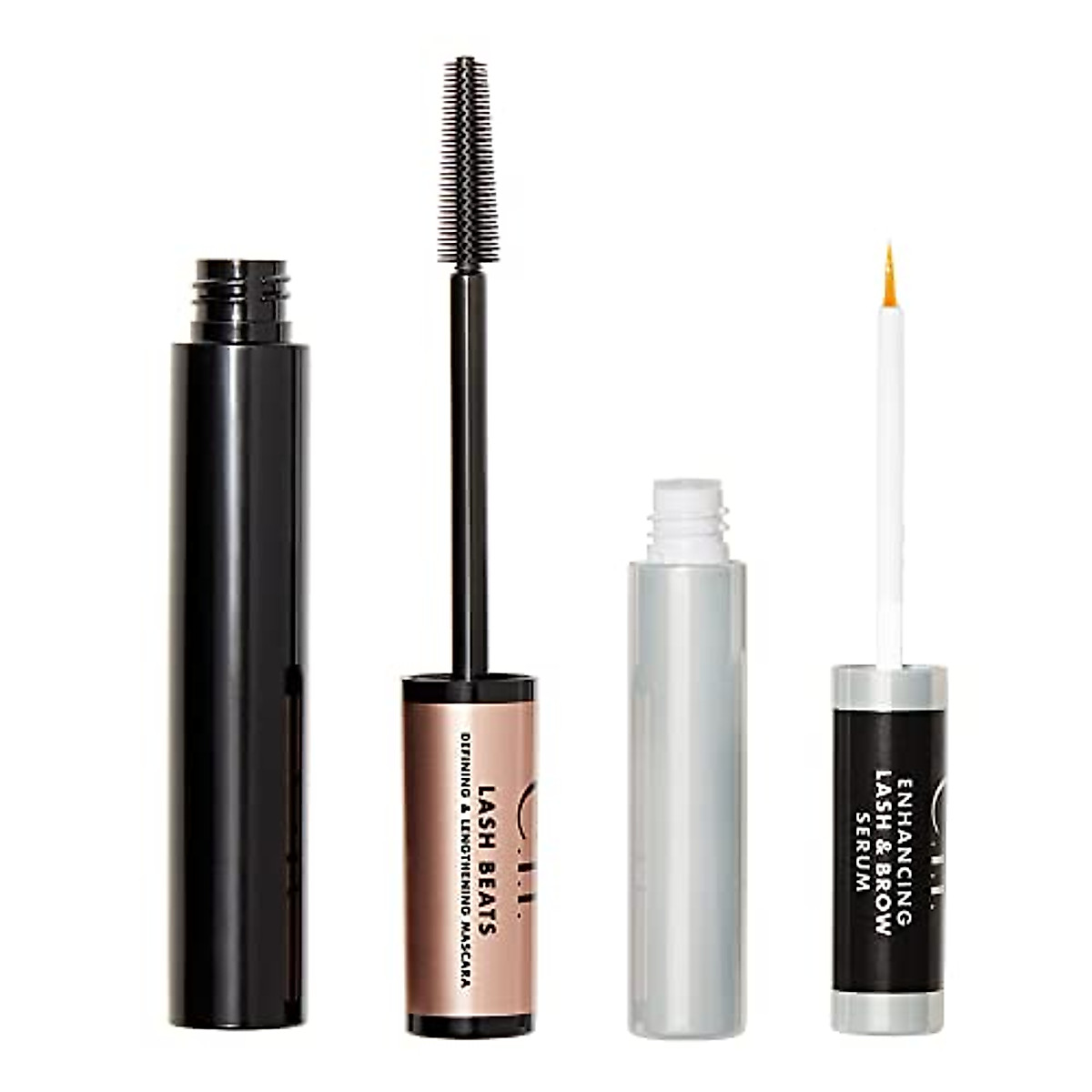 e.l.f. Cosmetics Lash Beats Mascara & Lash Serum Bundle, Defining, Lengthening Mascara & Lash & Brow Enhancing Serum, Makes Lashes Appear Thick & Defined